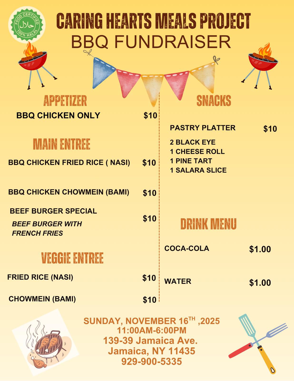 Nov 16 | Caring Hearts Meals Proejcts BBQ Fundraiser 11Am - 6Pm ...